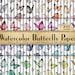 100 Seamless Watercolor Butterfly Paper in 12inch,300 Dpi Planner Paper ...