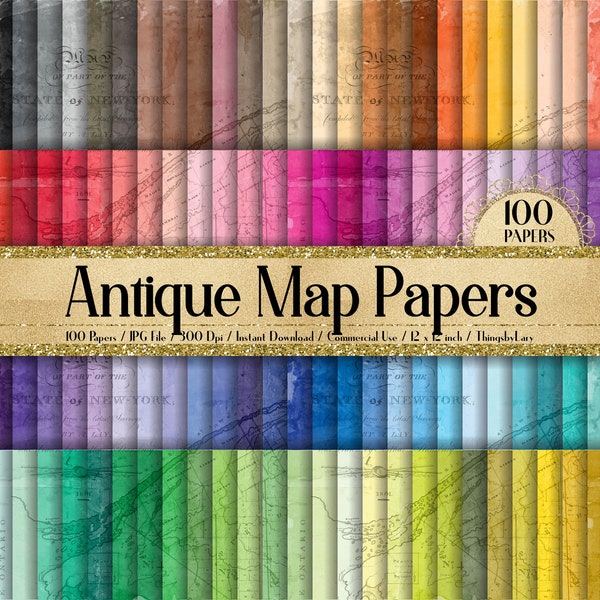 Scrapbook Paper Old World Map - Etsy