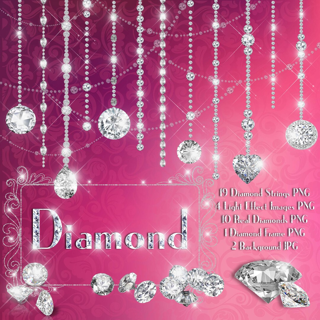 Hanging Diamond Chain Clipart,diamond String,jewelry String,celebration ...