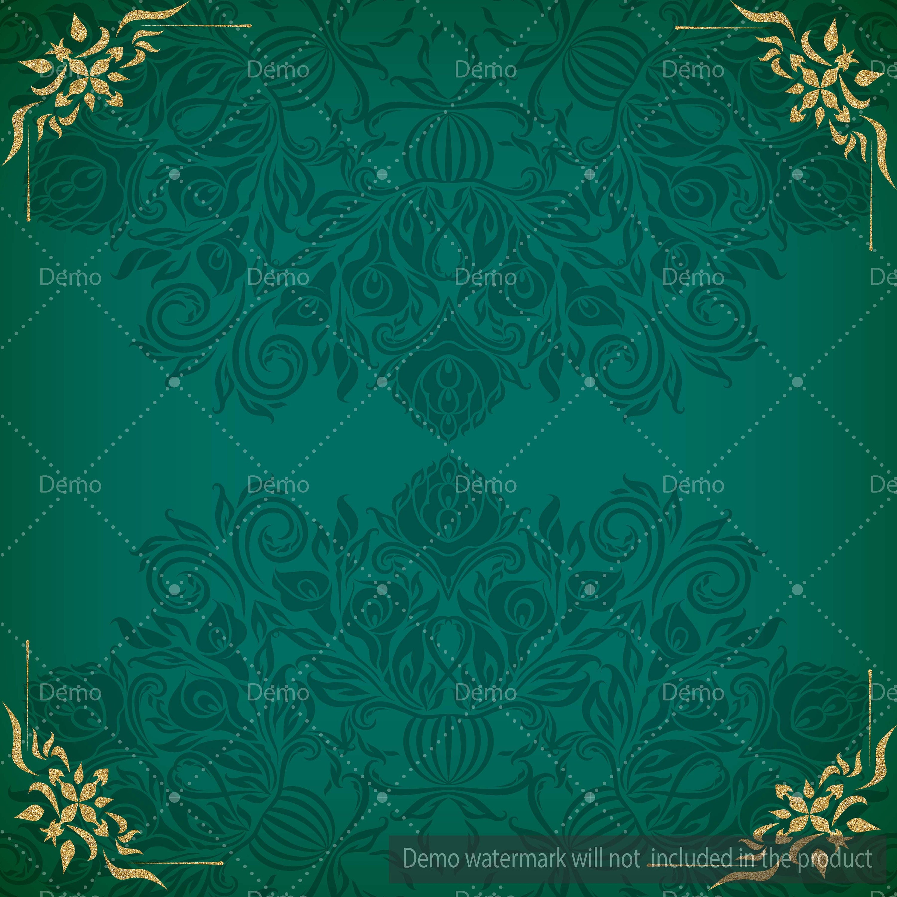 16 Gold Glitter Corner Borders,floral Ornament,corner Wedding ...