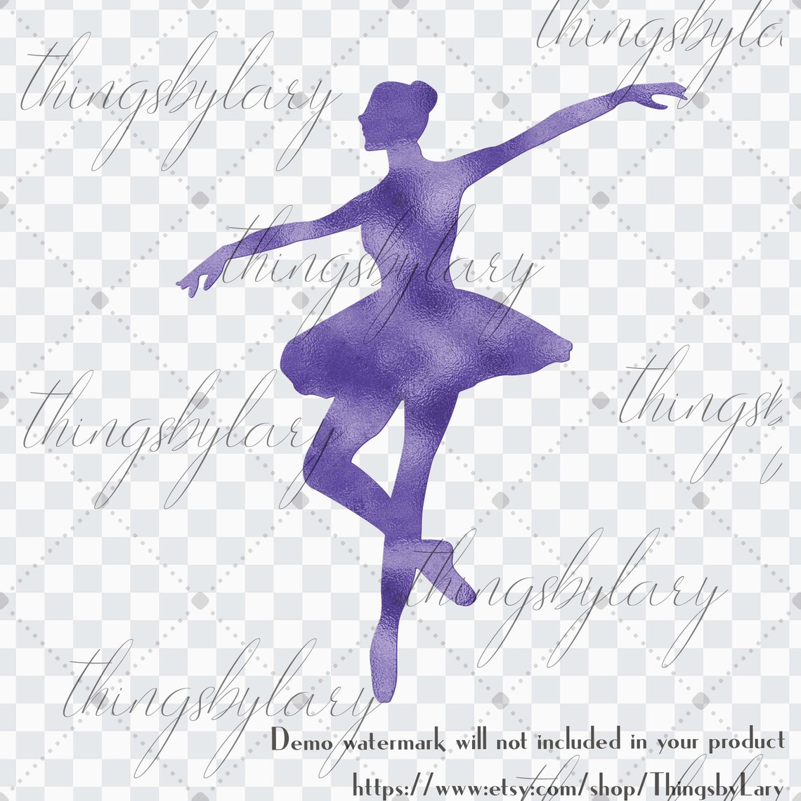 100 Foil Ballet Dancer Silhouette Clip Arts 300 Dpi Instant - Etsy