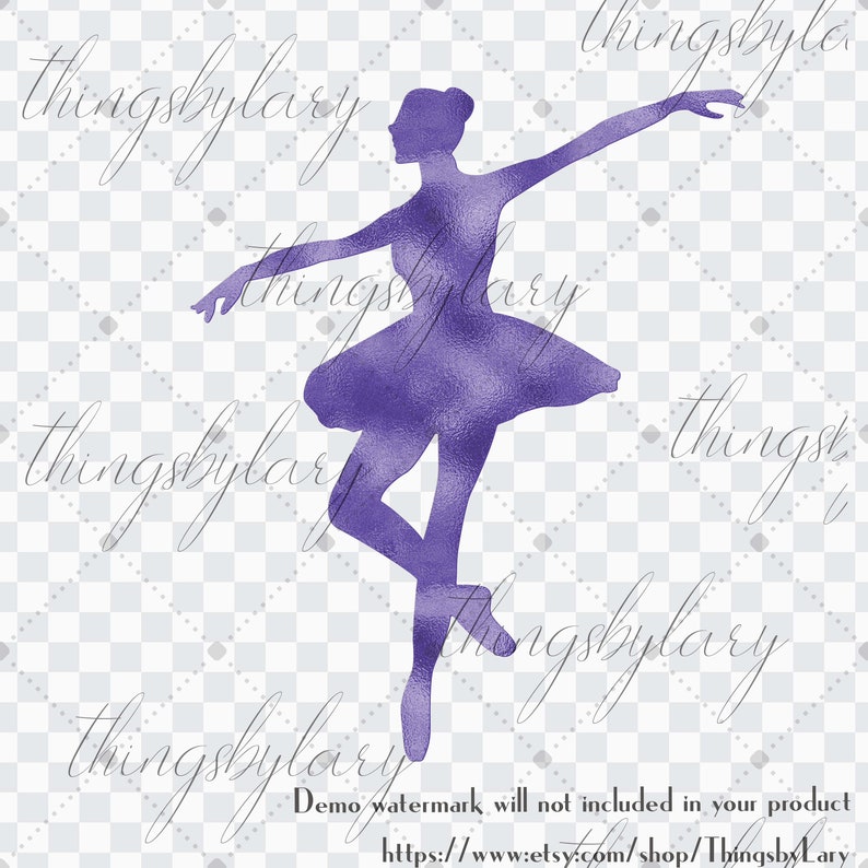 100 Foil Ballet Dancer Silhouette Clip Arts 300 Dpi Instant - Etsy