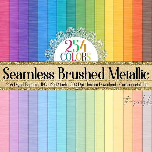 100 Seamless Brushed Metallic Texture Digital Papers 12 Inch - Etsy