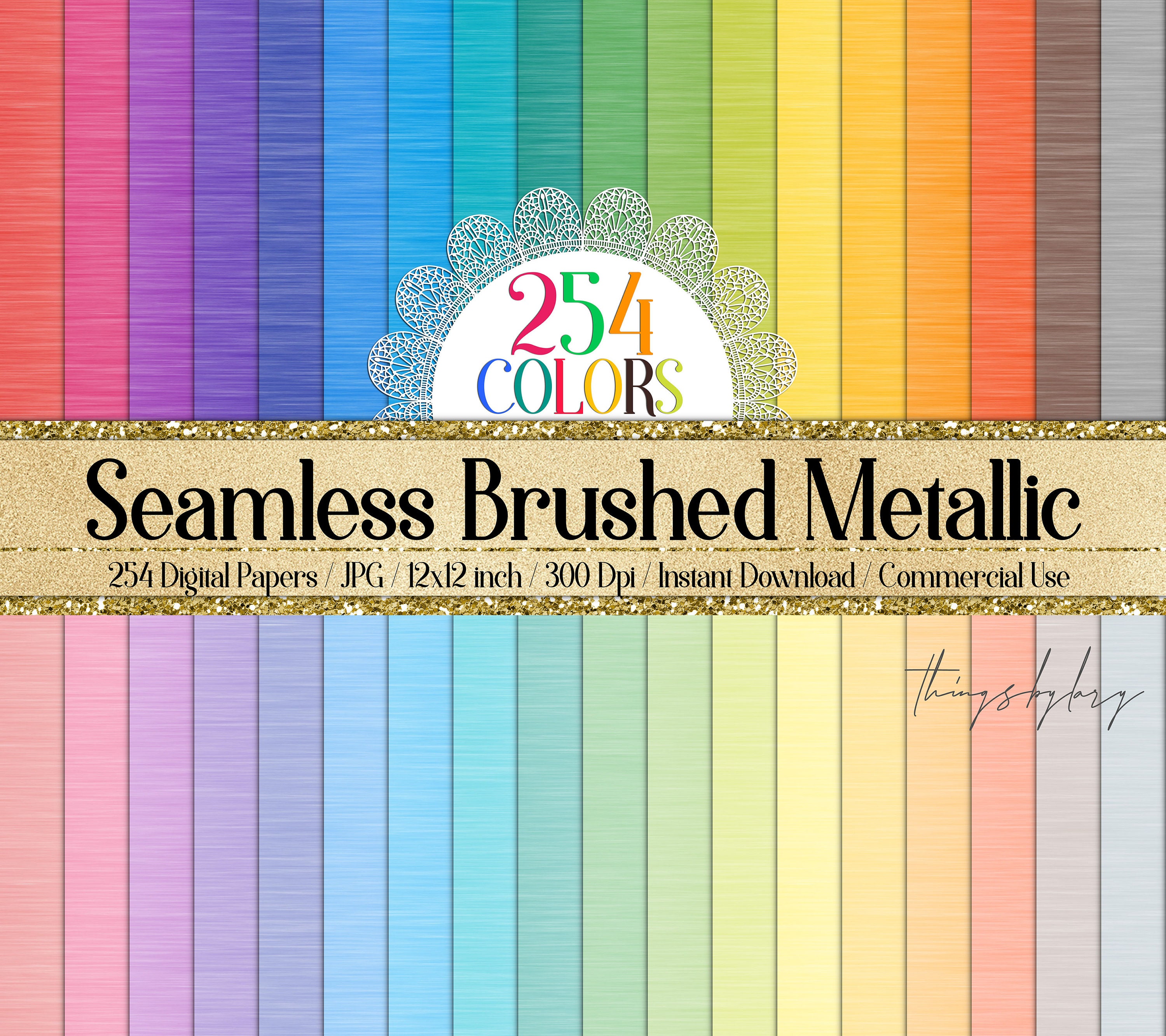 254 Seamless Brushed Metallic Texture Digital Papers 12 Inch - Etsy