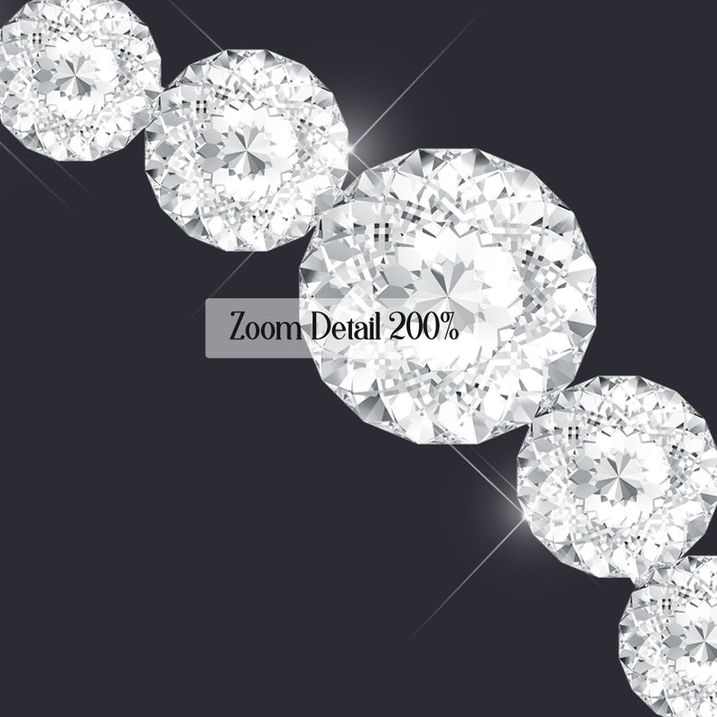 100 Diamond & Glitter Circle Frames Clip Arts Pearl Frames Digital Clip ...