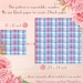 24 Pink and Blue Plaid Digital Papers 12inch 300 Dpi Instant Download ...