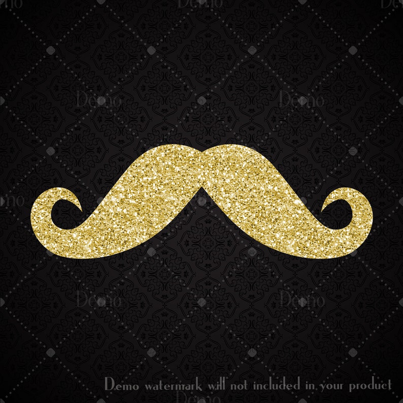 100 Glitter Moustache Clip Arts PNG Transparent Instant - Etsy