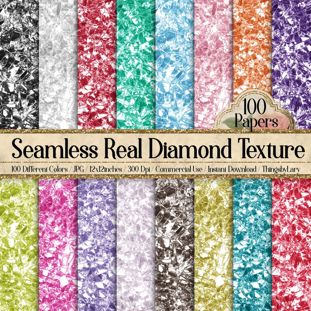 100 Seamless Real Diamond Texture Digital Papers Commercial Use ...