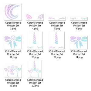 20 Diamond Unicorn Clip Arts 300 Dpi Instant Download Commercial Use ...