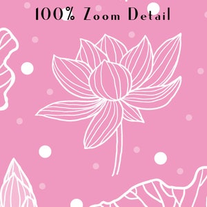 100 Seamless White Lotus Papers in 12" X 12", 300 Dpi Planner Paper ...