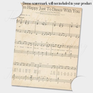 16 Antique Music Sheet Papers 8.5x11 in Instant Download Commercial Use ...