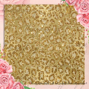 16 Seamless Gold Glitter Animal Skin Prints Digital Papers 12" 300 Dpi ...