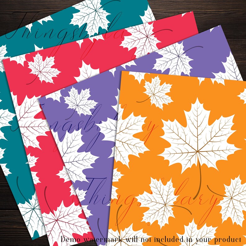 100 Seamless White Autumn Leaf Digital Papers 12 Inch 300 Dpi ...