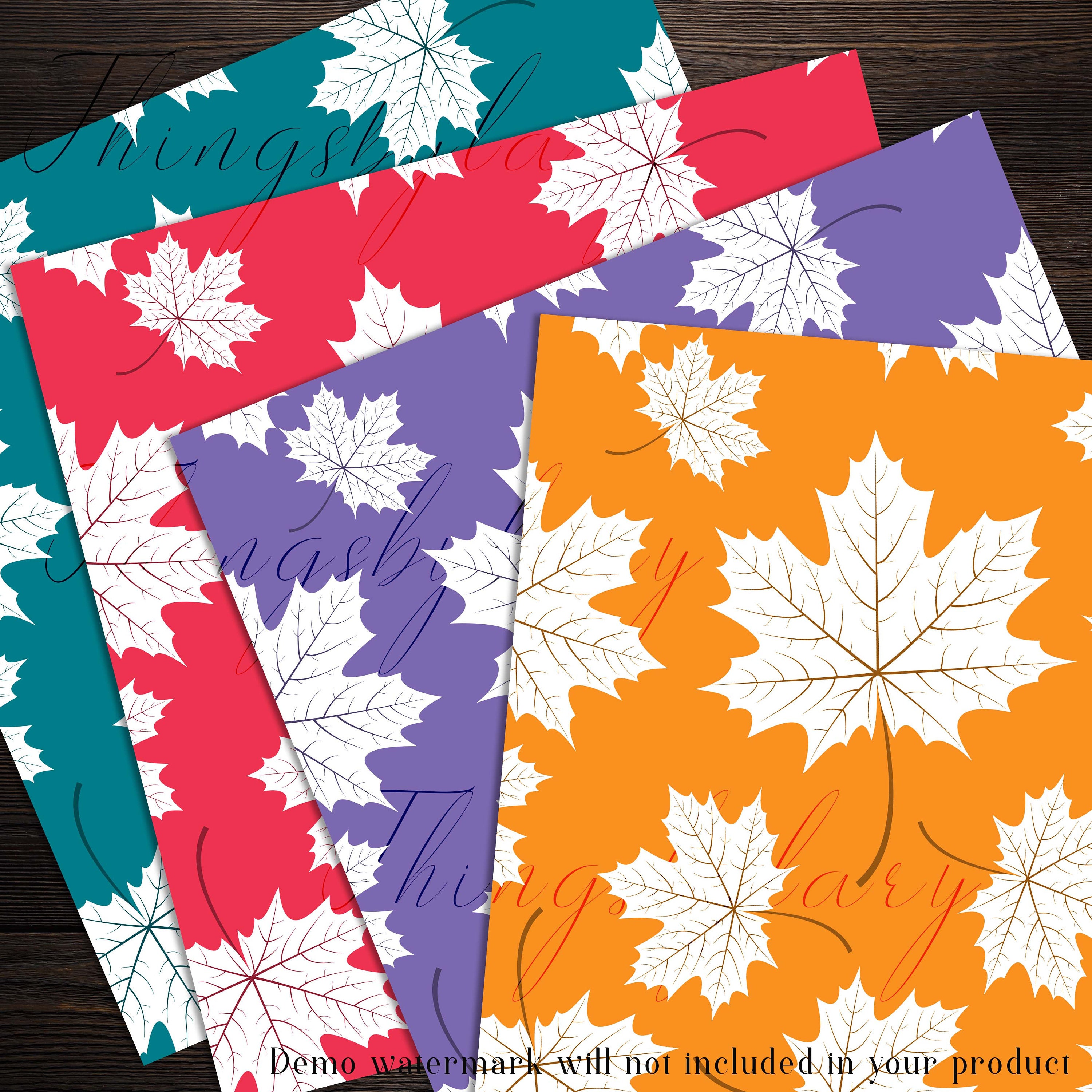 100 Seamless White Autumn Leaf Digital Papers 12 Inch 300 Dpi - Etsy