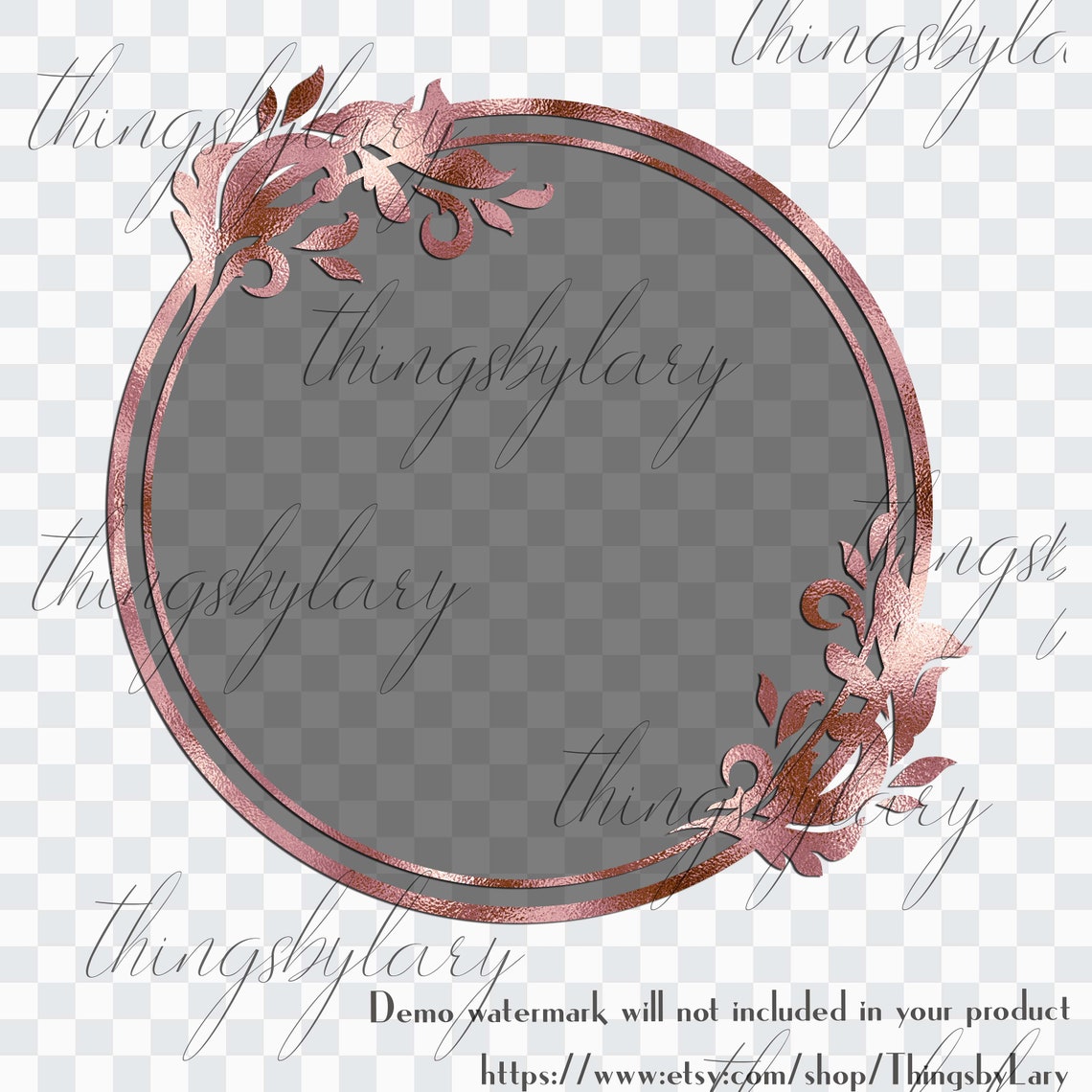 48 Luxury Rose Gold Label Frames 300 Dpi PNG Instant Download ...