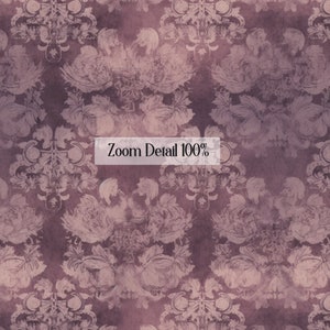 30 Seamless Vintage Mauve Faded Damask Digtal Papers 12x12" 300 Dpi ...