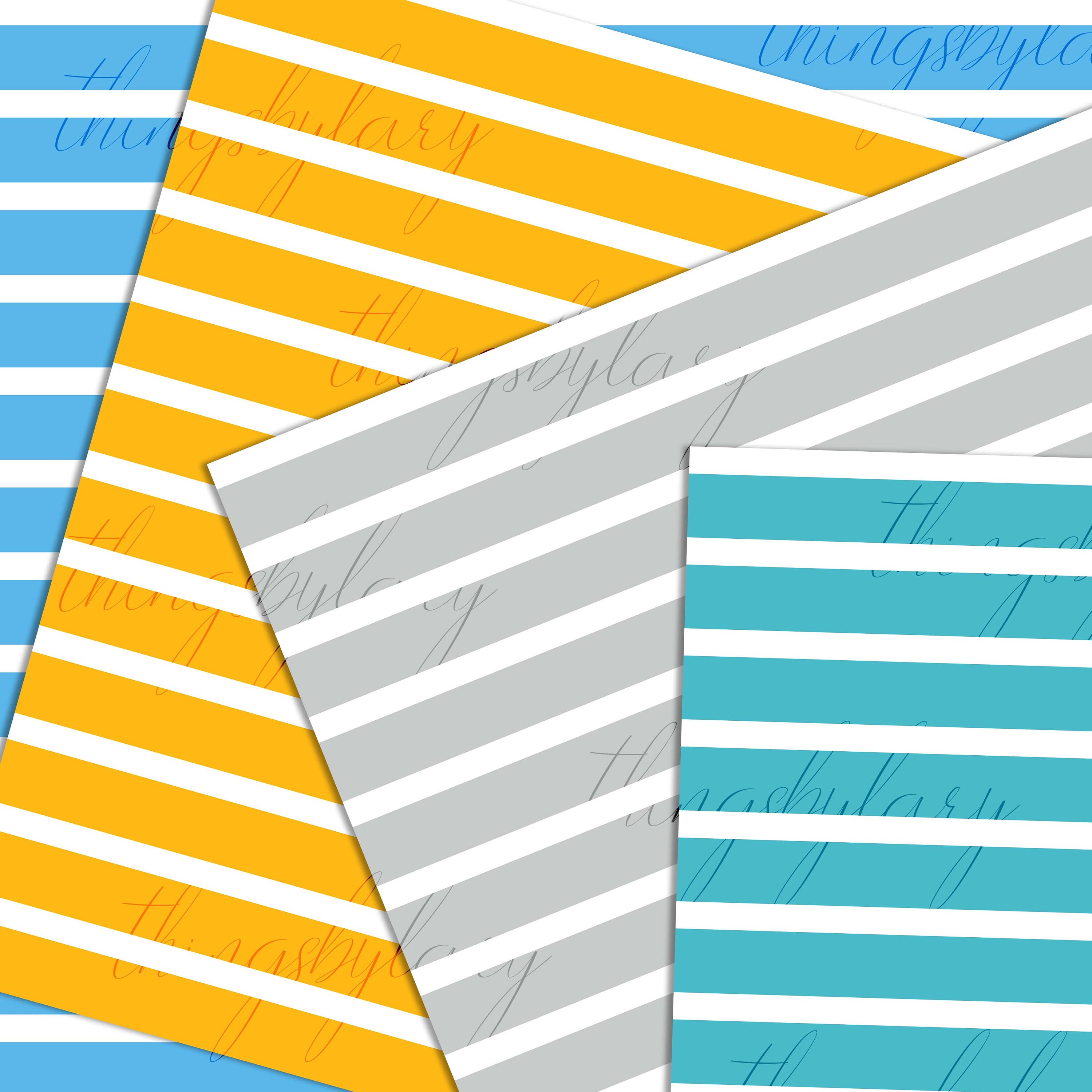 100 Seamless Striped Pattern Digital Papers 12x12 - Etsy