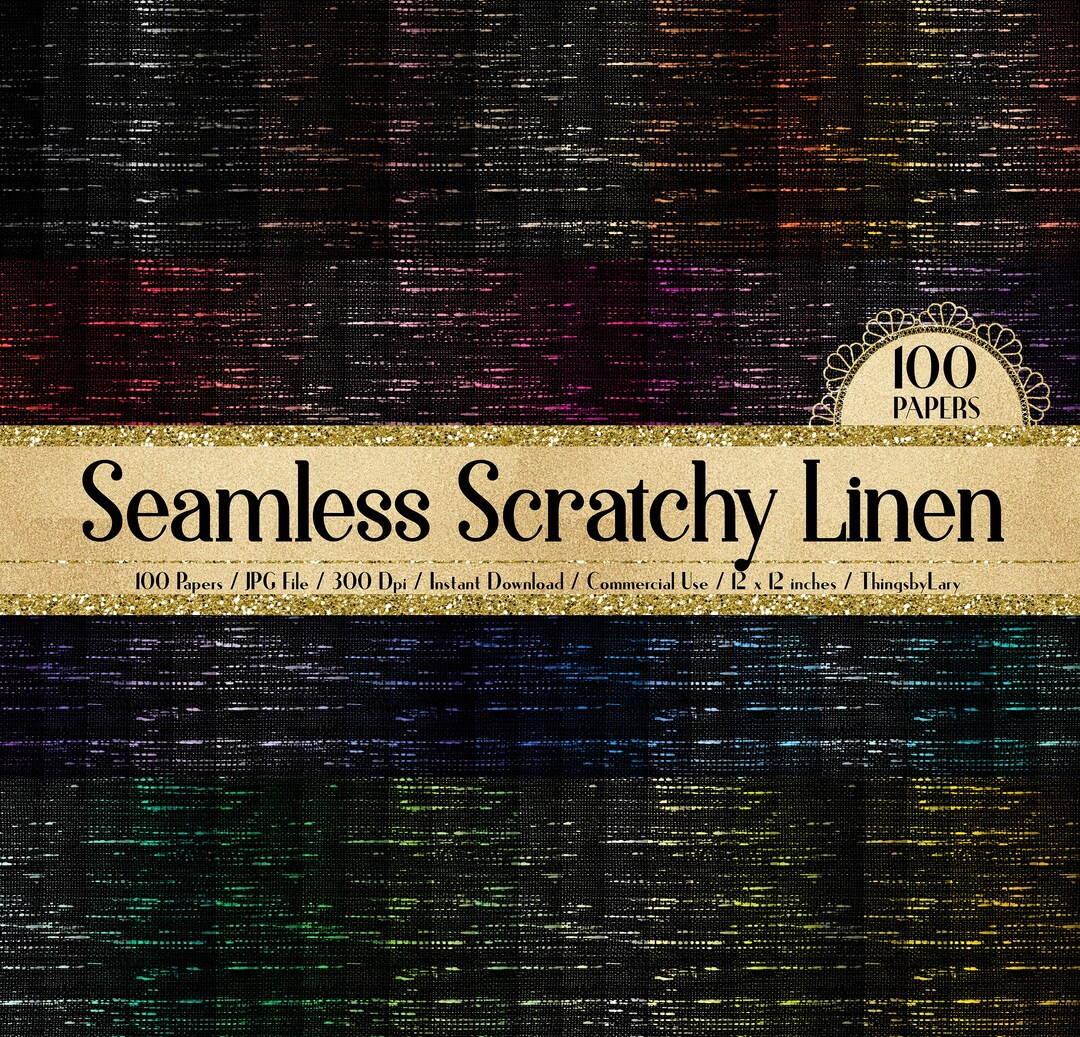 100 Seamless Scratchy Linen Fabric Digital Papers Commercial Use Stop ...
