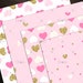 16 Gold Glitter and Pink Heart Digital Papers Commercial Use - Etsy