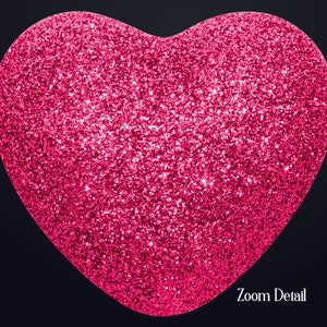 254 Real Tinsel Glitter Heart Digital Images PNG 300 Dpi Instant ...