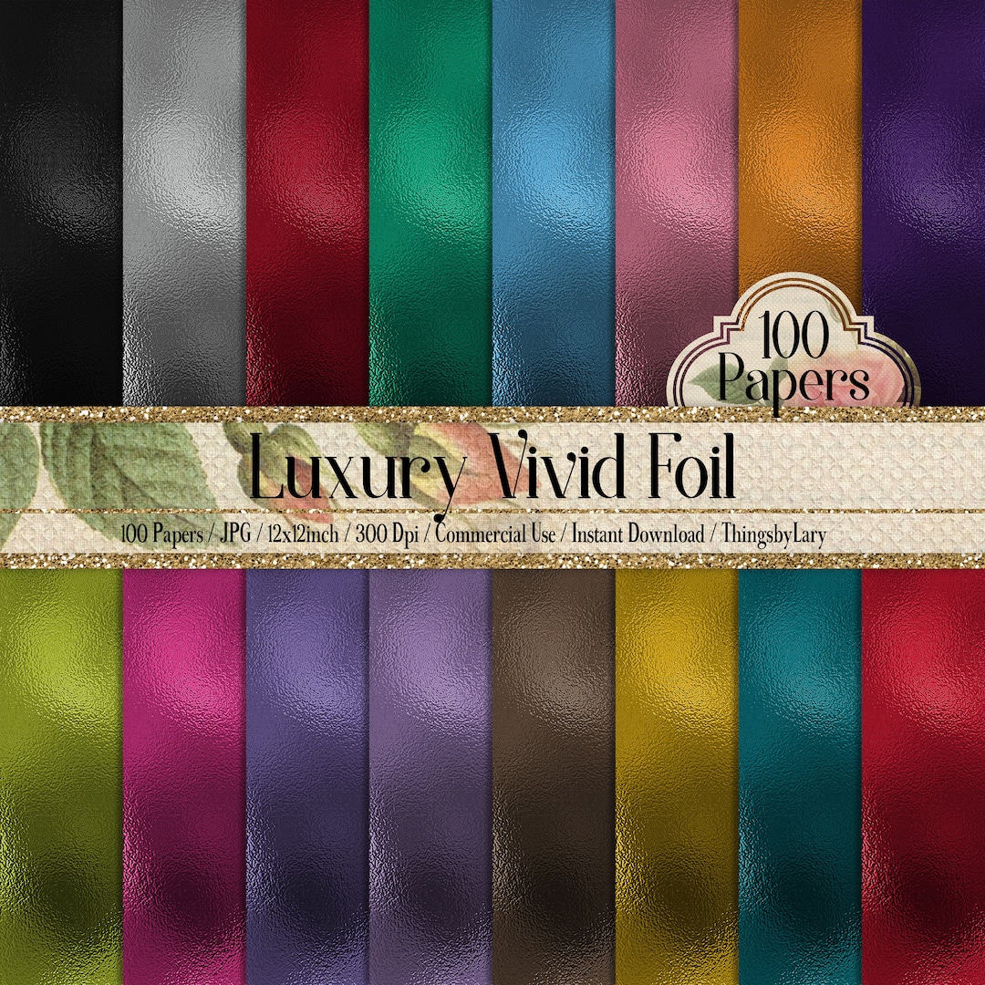 100 Luxury Foil Texture Papers in 12inch, 300 Dpi Planner Paper ...
