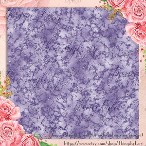 16 Ultra Violet Glitter Marble Papers, Purple Marble, Digital Marble ...