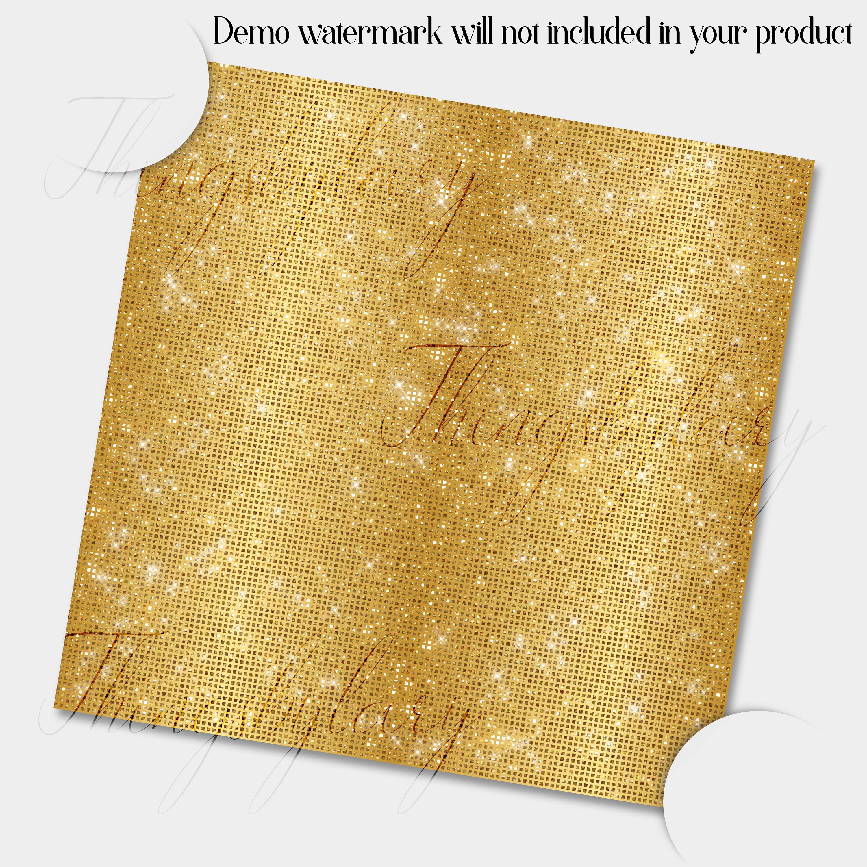 16 Seamless Gold Glitter Digital Papers 12" 300 Dpi Commercial Use ...
