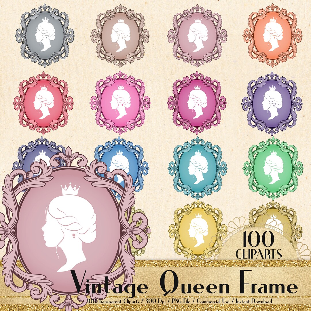100 Vintage Royal Queen Frame Cliparts, Antique Frame, Ancient Frame ...