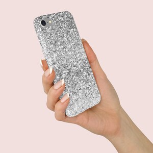 16 Seamless White Glitter Digital Papers Commercial Use Silver Glitter ...