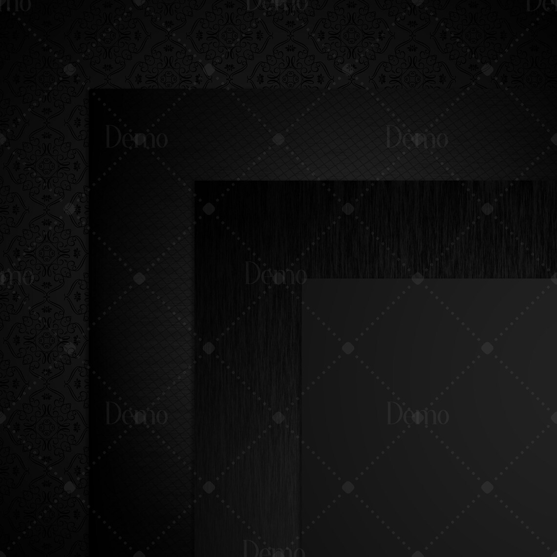 16 Black Luxury Pattern Digital Papers 12inch 300 Dpi Commercial Use ...