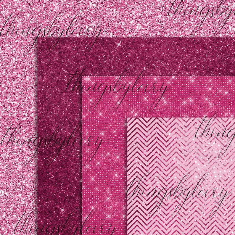 42 Pink Peacock Glitter Papers 12 Inch 300 Dpi Planner Paper Commercial ...