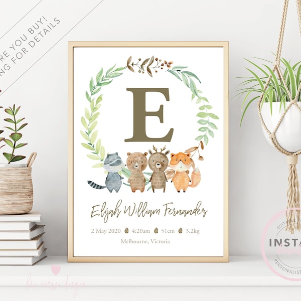 Birth Details - Etsy