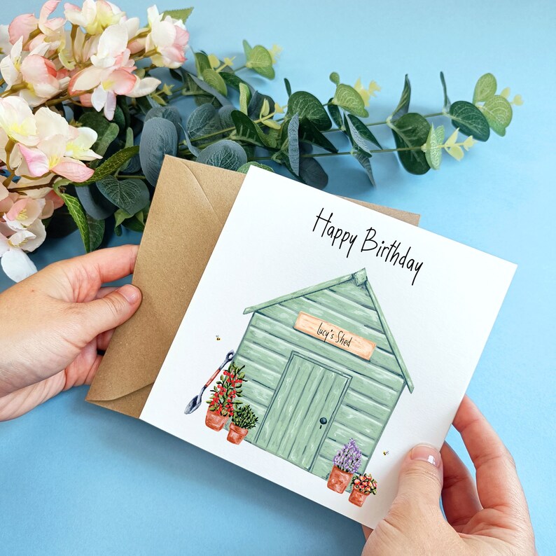 Personalised Shed Birthday Card Garden Shed Card - Etsy