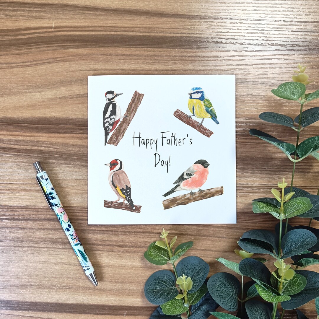 Garden Birds Father's Day Card | Bird Watching Card | Grandad Card ...