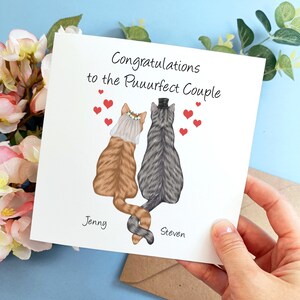Personalised Cat Wedding Card | Congratulations on Your Wedding | Cat ...