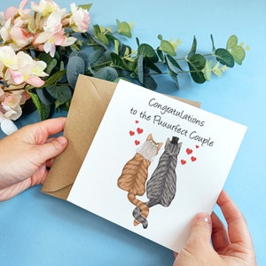 Personalised Cat Wedding Card | Congratulations on Your Wedding | Cat ...