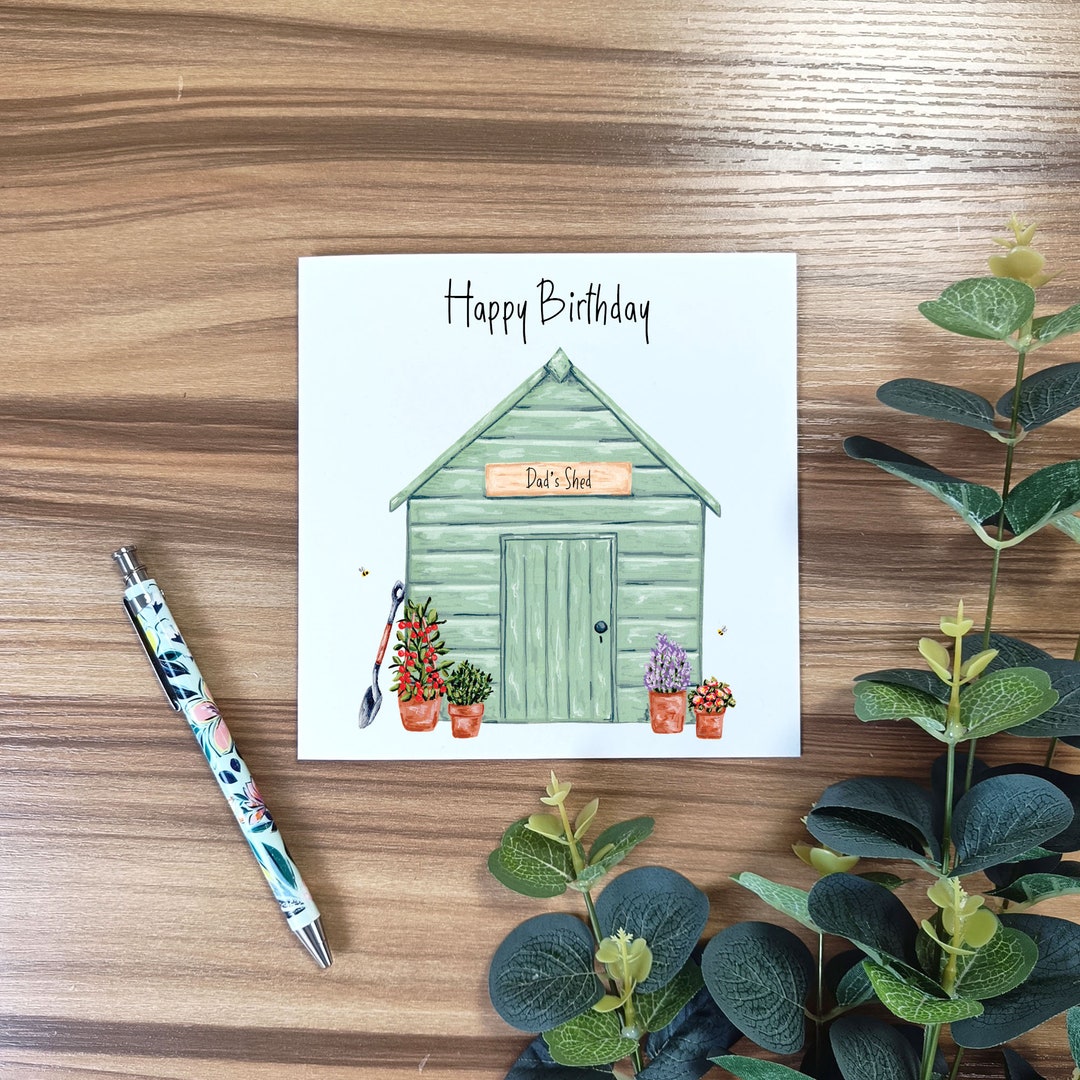 Personalised Shed Birthday Card | Garden Shed Card - Etsy