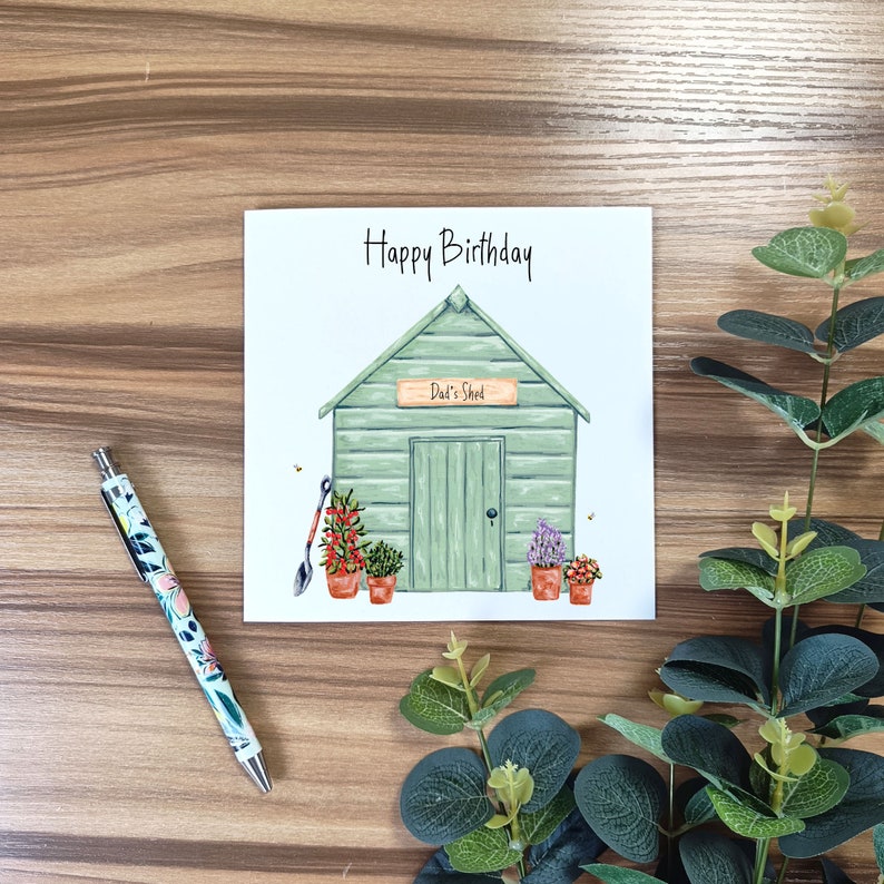 Personalised Shed Birthday Card Garden Shed Card - Etsy