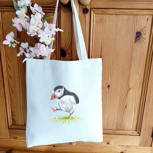 Personalised Puffin Tote Bag | Dancing Puffin Design | Gifts for Her - Etsy