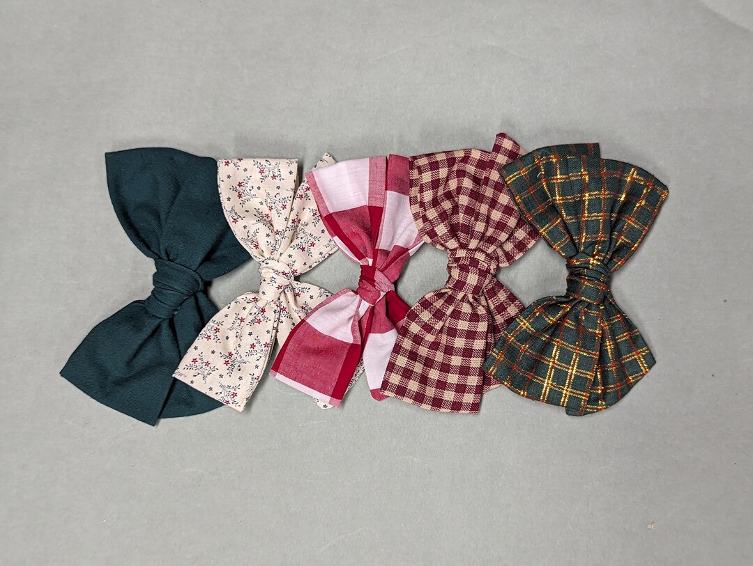 Five Bows Bundle Fall Hair Bow Christmas Hair Bow Solid - Etsy