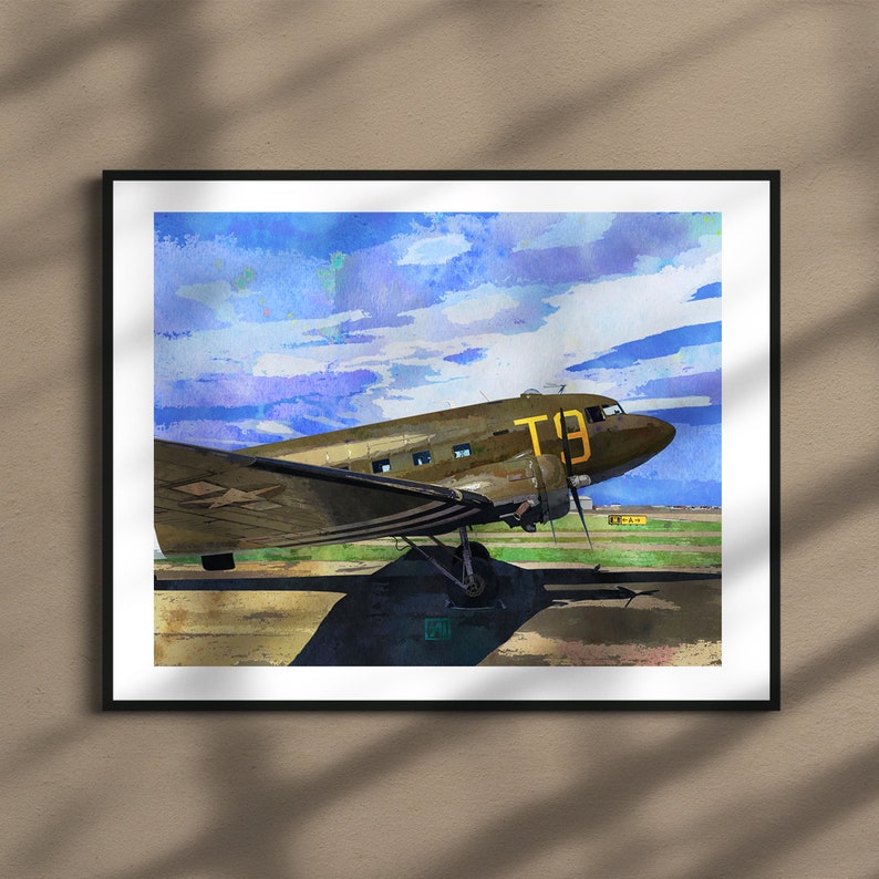 WW2 Douglas C-47 Skytrain Southern Cross Art Print | C-47 Dakota ...