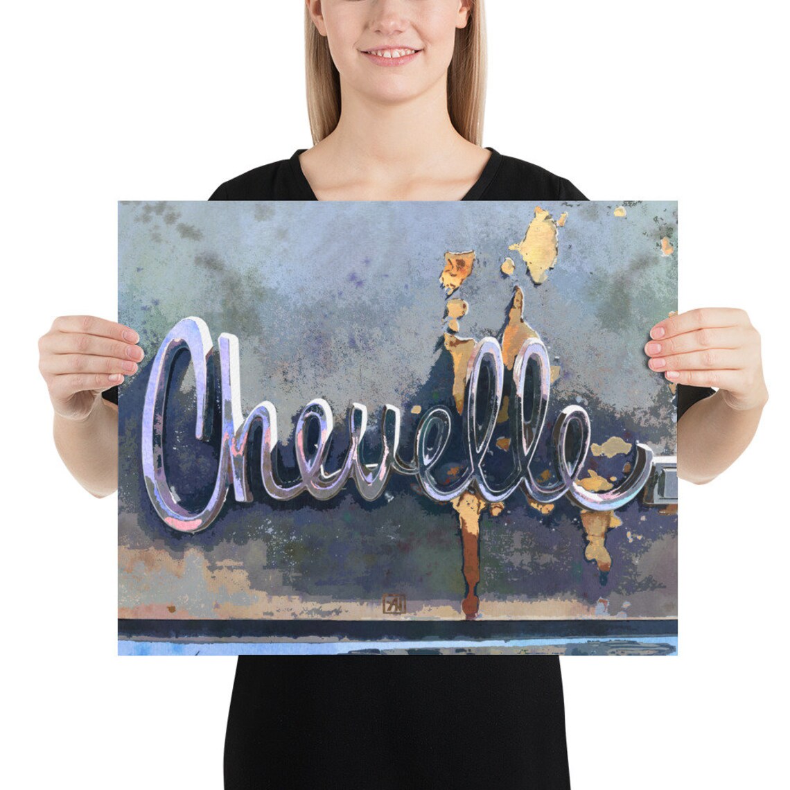 Chevelle by Chevrolet Art Print Patina & Chrome Chevy Chevelle ...