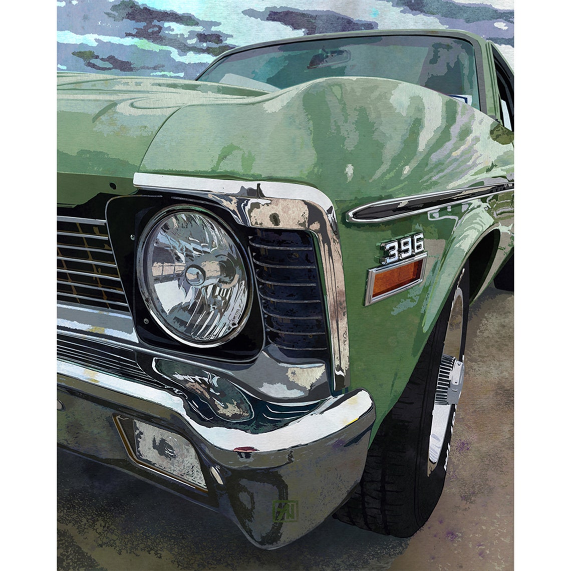 Car Art 1970 Chevy Nova SS396 | Chevrolet Nova Super Sport Classic Car ...