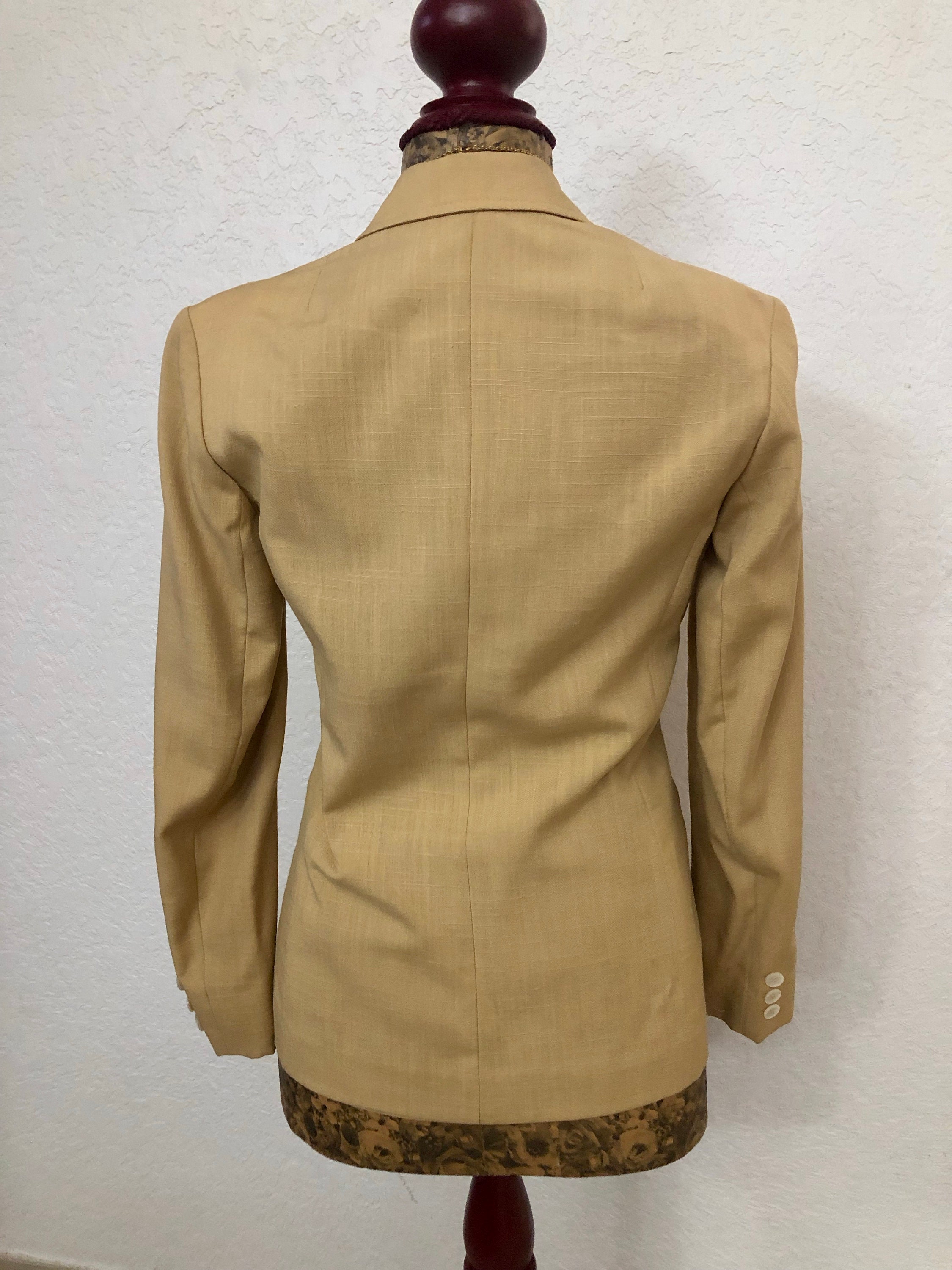70s Women's Vintage Tan Blazer Country Sophisticates | Etsy