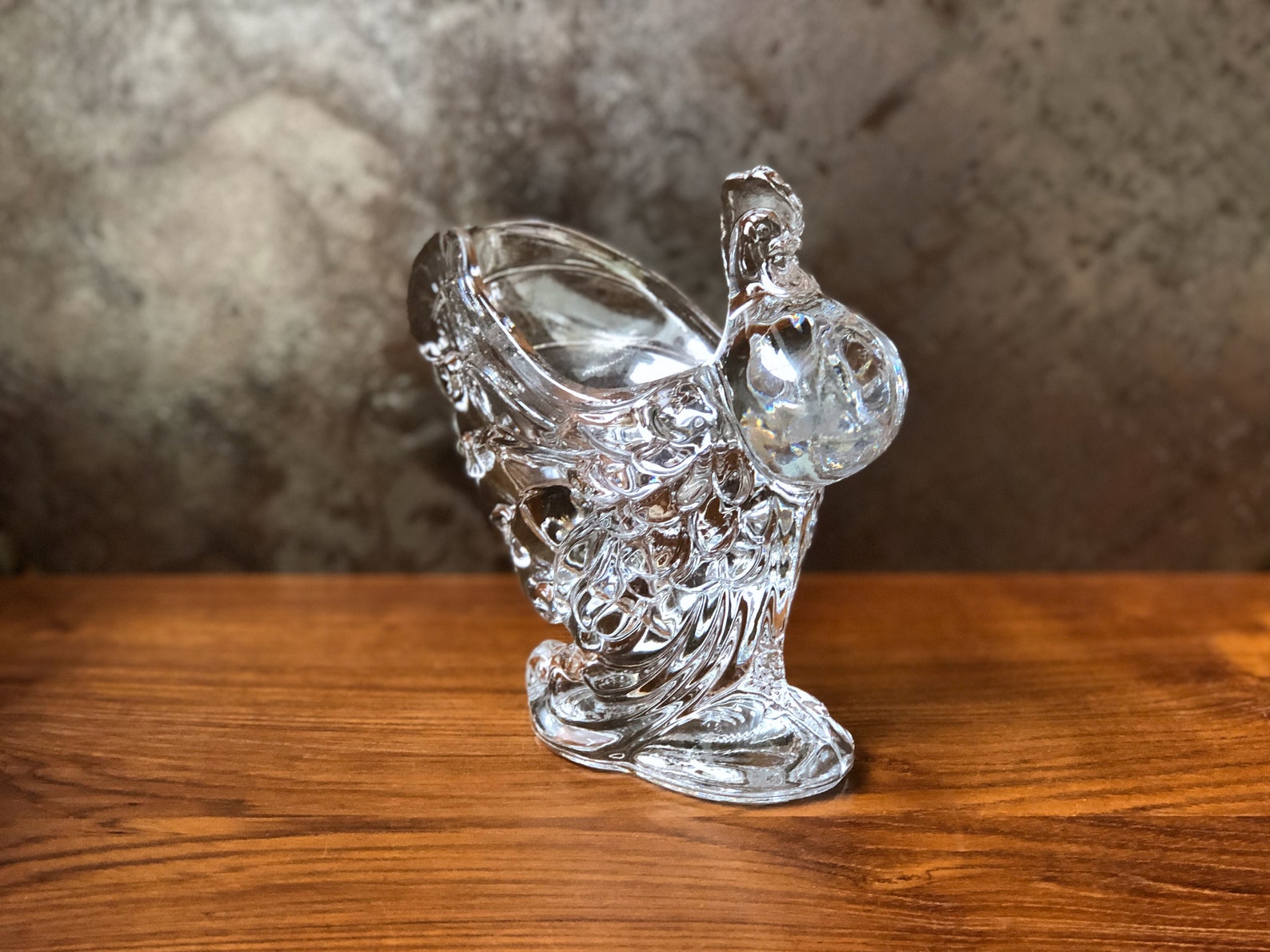 Heisey Glass Animal Crystal Rooster Vase 6 Clear - Etsy