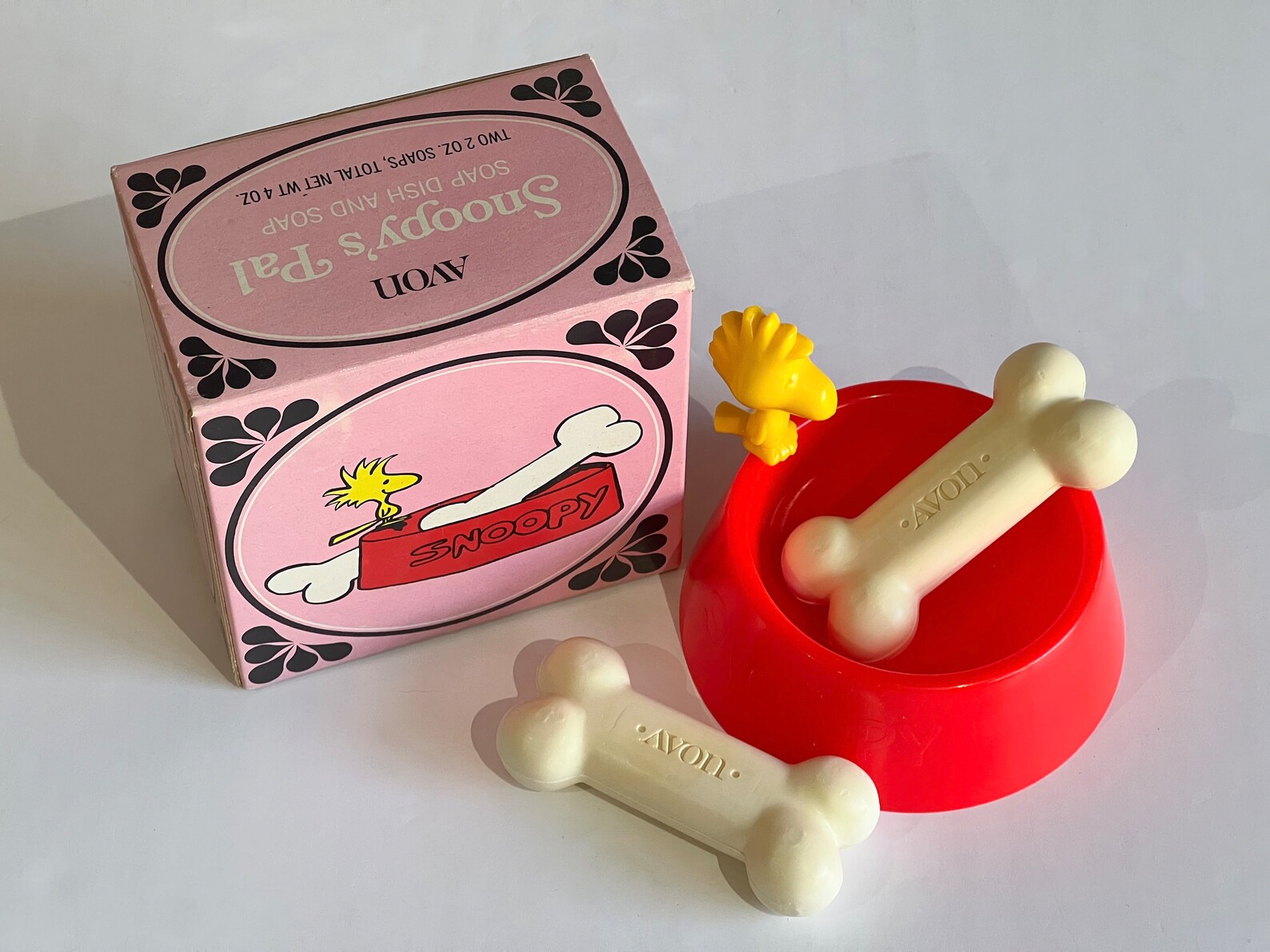 1973 Snoopy's Pal Woodstock - Peanuts Avon Soap Dish & Bone Soaps in ...