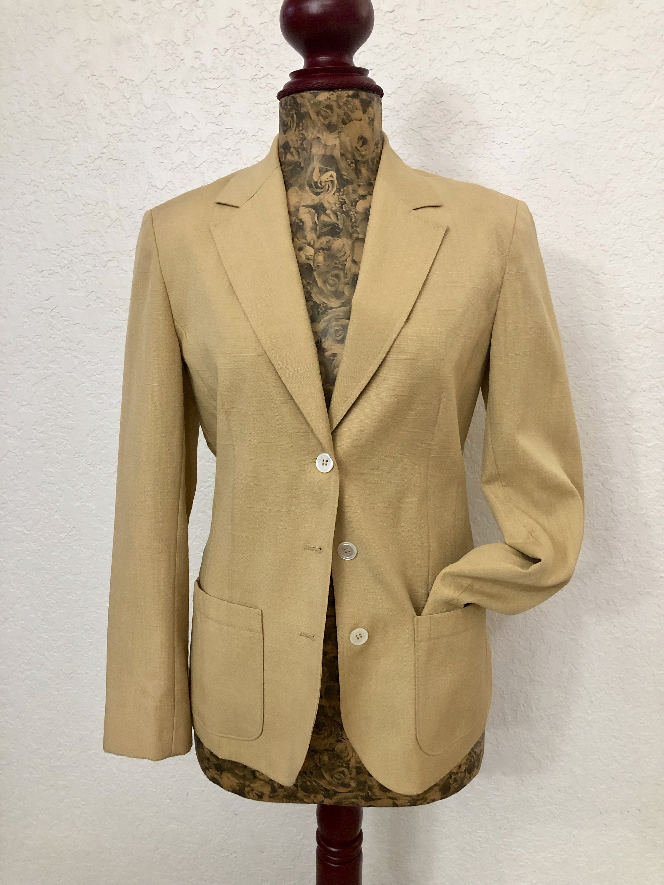 70s Women's Vintage Tan Blazer Country Sophisticates | Etsy