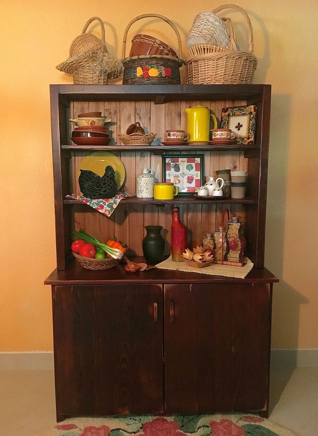 Rustic Hutch/farmhouse/country Chic Kitchen Hutch Refinished and ...