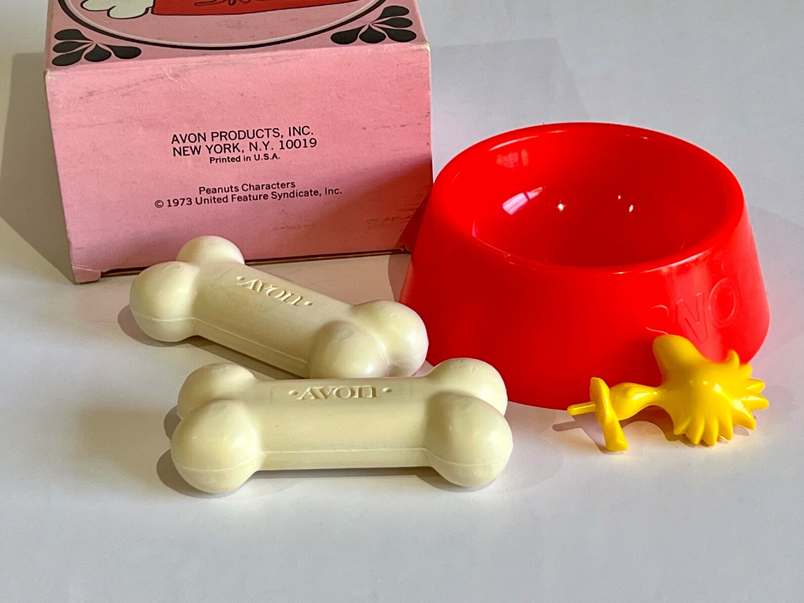 1973 Snoopy's Pal Woodstock - Peanuts Avon Soap Dish & Bone Soaps in ...