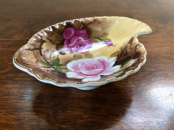 Vintage Lefton Candy Dish Colorful Hand Painted Large… - Gem
